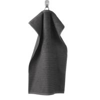 China 100% Cotton Dobby Border Beach Towel 40x80 cm Dark Grey Contrast Hand Towel for sale