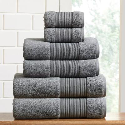China 100% Cotton Quick Dry Luxury Hotel-Style Beach Towel Set 140x70cm 450-550GSM for sale