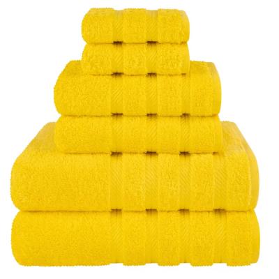 China Premium 6-Piece 100% Cotton Bath Towel Set 27x54 Inches Ultra Soft Highly Absorbent Luxury Towels for sale