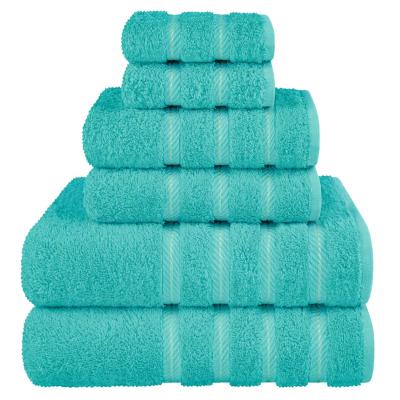 China Premium 600 GSM 100% Cotton Bath Towel Set 6 Piece Hotel Quality Luxury Bath Towels for sale