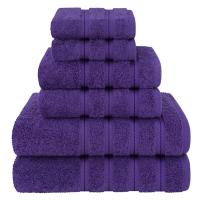 China Set of 6 Hotel Quality 100% Cotton Bath Towels 30x56 Inches Quick Dry Spa Towels for sale