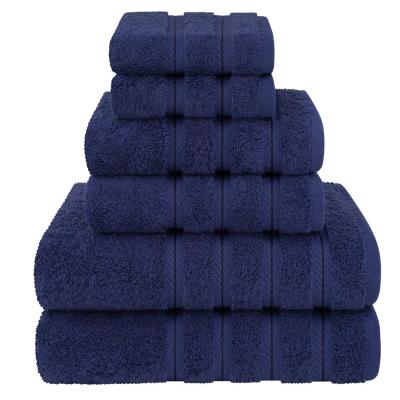China 100% Cotton Quick Dry Bath Towel Set of 6 30x56 Inches 500gsm Luxury Spa Towels for sale