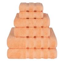 China Set of 6 Ultra-Absorbent 100% Cotton Bath Towels 30x56 Inches Quick-Dry for sale