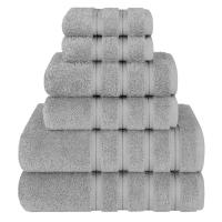 China 100% Cotton Bath Towel Set 6 Piece 30x56 Inch Soft Absorbent Customizable for Home Spa for sale