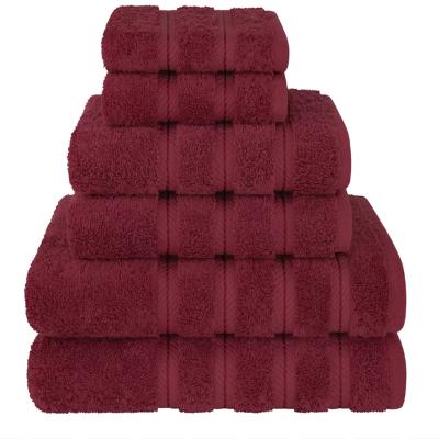 China 100% Cotton Soft Touch Set of 6 Bath Towels 400gsm 30x56 Inches for Sensitive Skin for sale