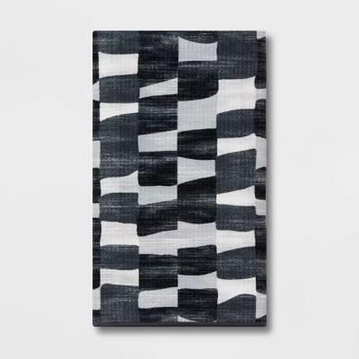 China Quick Dry Waffle Hand Towel 100% Cotton Abstract Watercolor Design 30x60 for sale