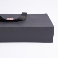 China Logo Printed Luxury Packaging Brands Custom Gift With Your Own Shopping Mailer Manufacture Kraft Material Matt Black Paper Bags for sale