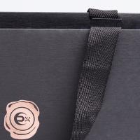 China Logo Printed Luxury Packaging Brands Custom Gift With Your Own Shopping Mailer Manufacture Kraft Material Matt Black Paper Bags for sale