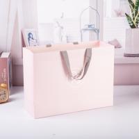 China Creatrust Handmade Silk Ribbon Gift Bag Paper Shopping Bag Custom Printed Logo for sale