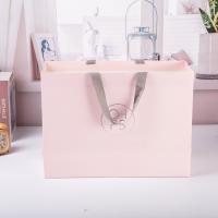 China Creatrust Handmade Silk Ribbon Gift Bag Paper Shopping Bag Custom Printed Logo for sale