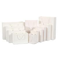 China Custom Logo Printed Luxury High End White Paper Jewelry Clothing Packaging Gift Shopping Bag for sale