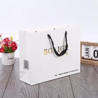 China SZCX Custom Printed Your Own Logo White Brown Kraft Shopping Art Paper Bag for sale