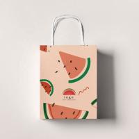 China Creatrust Custom Gift Brand logo Luxury Boutique Shopping White Handle Kraft Paper Bags with Your Own logo for sale