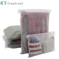 China ZGCX 50pcs One Pack  30*40 Cm Waterproof Frosted Slider PVC Zipper Bags Wholesale Plastic Transparent Matt Ziplock Cloth Bag for sale