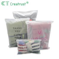China CX Waterproof Zip Lock Frosted Flat Poly Bag Slider Zipper Packing Bag for Underwear Clothing Zipper Poly Bag Apparel Recyclable for sale
