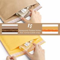 China ZGCX Kraft Paper Bag Recycled Mailers Shopping Cushion Courier Bubble Packag/ Envelop Bags Biodegradable Honeycomb Padded Mailer for sale