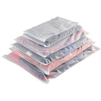 China ZGCX Custom Frosted Zip Lock Logo Reseal Poly Bag Slider Plastic Bag Clothes Packing for sale