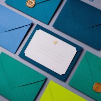 China Personalized Custom logo Luxury Thank You Card Letter Packaging Wedding Invitation Paper Envelope with Incision for sale