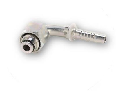 China Galvanized Sheet 90 Degree Metric Female 24 Degree Cone O-Ring 20591 Hydraulic Hose Fitting for sale