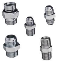 China Hexagonal Stainless Steel Straight Jic37 Degrees to Nptf External Thread Hydraulic Transition Joint for sale