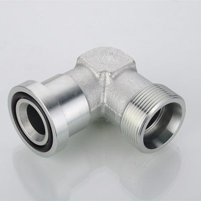 China 90 Degree Elbow Metric Hydraulic Adapter Male Bite Type Flange Samples Request Sample for sale