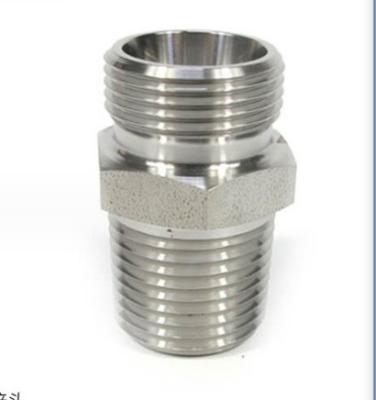 China 75 Degree Cone Sealing Nipples Galvanized Hydraulic Adapter for Pipe Lines Connect for sale