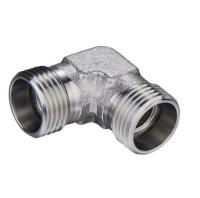 China Galvanized Sheet Medium Carbon Steel 90 Degree Elbow Hydraulic Fitting with Male Threads for sale