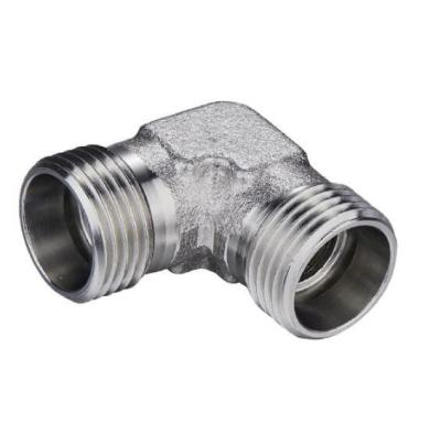 China Galvanized Sheet Medium Carbon Steel 90 Degree Elbow Hydraulic Fitting with Male Threads for sale