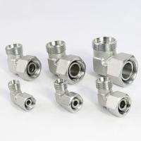 China Sleeve Type Hydraulic Tube Fitting Reducer Tube Adaptor with Swivel Nut 90-Degree Elbow for sale