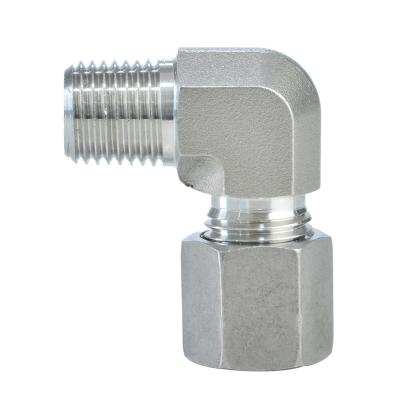 China Customized Size OEM Hydraulic Bite-Type Tube Fitting 90-Degree Elbow BSPT Male 1CT9 for sale
