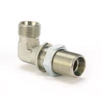 China Medium Carbon Steel Hydraulic Hose 90deg Elbow Bulkhead Fittings for Smooth Operation for sale