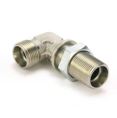 China Galvanized Sheet 90deg Carbon Steel Bulkhead Park Fittings with Long Working Life for sale