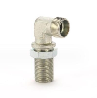 China Advantageous 90 Degree Elbow Bulkhead Fittings OEM 6c9 DIN Bite Type Round Head Type for sale