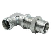China Made Medium Carbon Steel Hydraulic Bulkhead 90deg Metric Hose Adapter Galvanized Sheet for sale