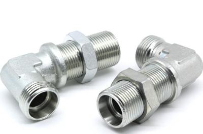 China Round Head 90 Degree Elbow Jic Carbon Steel Fittings 6c9 Swivels Hydraulic Joint Made for sale