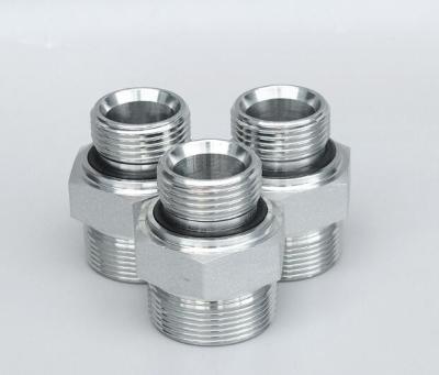 China 1cm-Wd Stainless Carbon Steel DIN2353 Bite Ferrule Type Connector Tube Adapters with Hexagon Head for sale