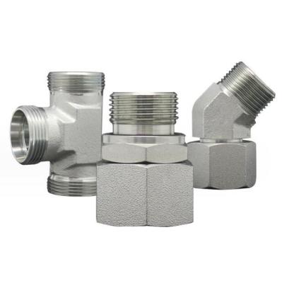 China 1CB Stainless Steel Pipe Fitting with 24 Degree L S to Bsp Thread 60 Degree Cone Sealing for sale