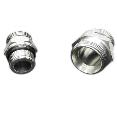 China 1CB Metric Hose Adapter Male 24 Cone L. T /Bsp Male Hydraulic Carbon Steel Adapters for sale