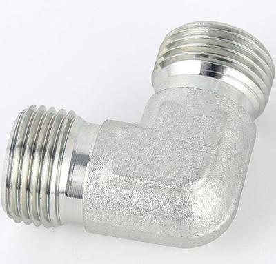 China Metric Male Hydraulic Hose Adapter 90 Degree Elbow for Galvanized Sheet Connection for sale