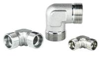 China 1c9 90 Degree Elbow Metric Male Hydraulic Hose Adapter in Medium Carbon Steel Material for sale
