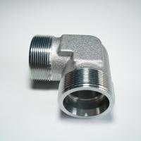 China Round Head Medium Carbon Steel 90 Degree Elbow Hydraulic Fitting with Male Threads for sale