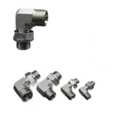 China Medium Carbon Steel Pipe Lines Connect 90 Degree Elbow Bsp Thread Adjustable Stud Ends with O-Ring Sealing Hydraulic Fittings for sale