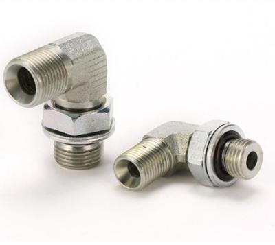 China Long Working Life 90 Degree Elbow Bsp Thread Stud Ends Hydraulic Pipe Fitting DIN Standard for sale