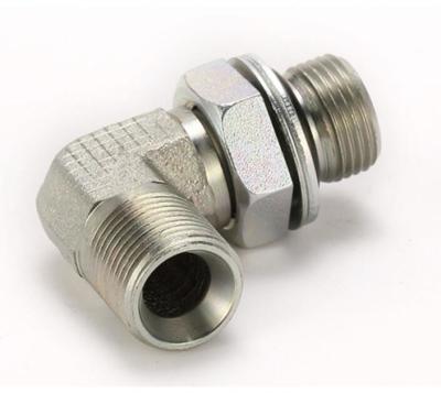 China DIN Standard Medium Carbon Steel Hydraulic Fittings for OEM O-Ring Face Seal Elbow for sale