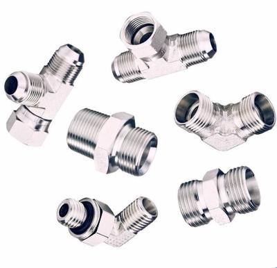 China Metric Male H. T To BSPT Male Hydraulic Hose Adapter For Pipe Lines Connect for sale