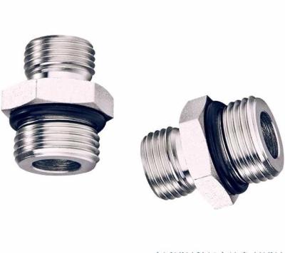 China Silver Pipe Lines Connect Carbon Steel Fittings for Jic Metric External Thread Inner Cone for sale