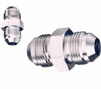 China Medium Carbon Steel Pipe Lines Connect Jic Male Cone Straight Nipple Reducing Adapter for sale