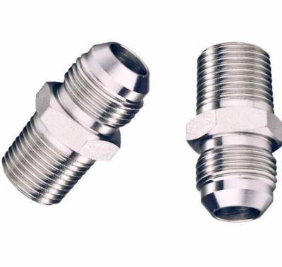 China Hexagonal Carbon Steel Straight External Thread Jic37 Degrees Thread Hydraulic Transition Joint for sale