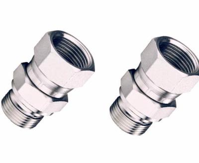 China Galvanized Sheet Hydraulic Swivel Straight Joint Male Female Hydraulic Hose Adapter for sale