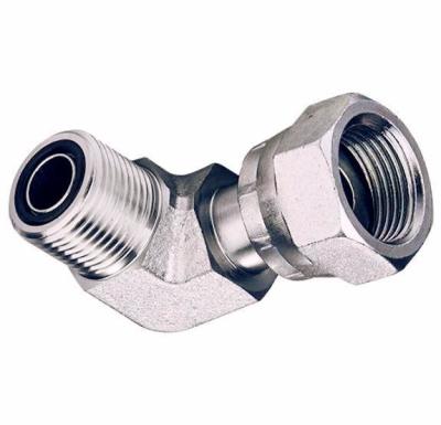 China Pipe Lines Connect High Pressure Hydraulic Elbow Fitting Carbon Steel 90 Degree Adapter for sale